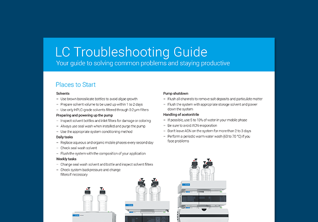 Make the Most of your LC System – LC Troubleshooting Poster